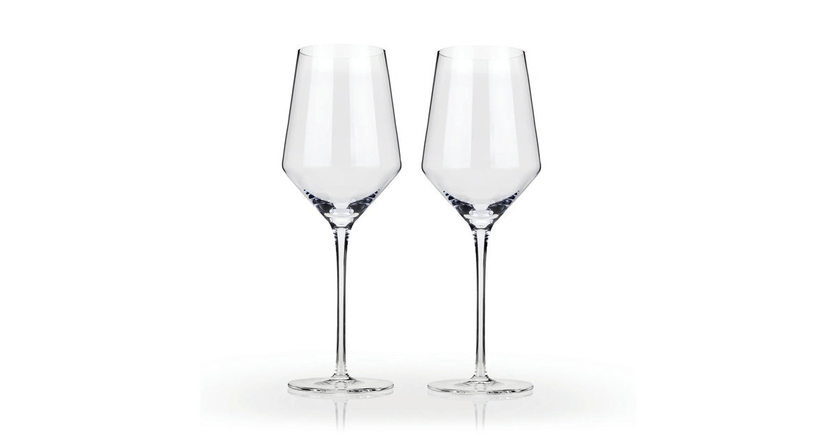 Viski Angled Crystal Chardonnay Glasses μόνο με 3995